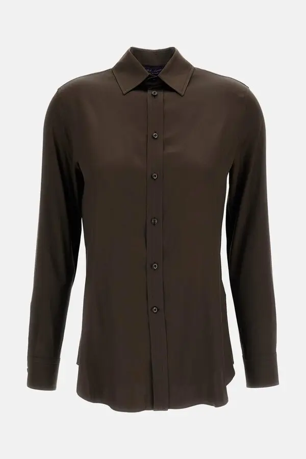 Ralph Lauren Cameron Silk Shirt - Brown