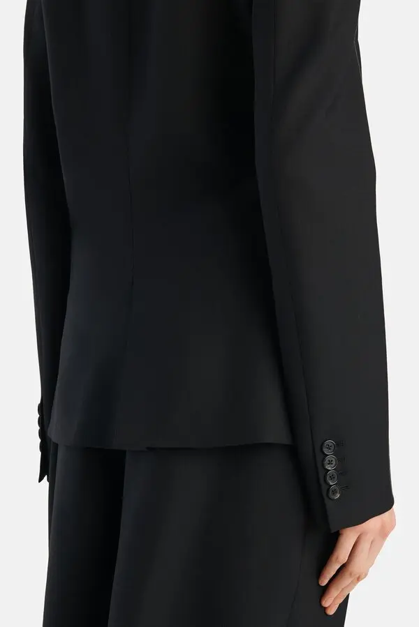 Khaite Rolo Double-breasted Wool And Silk Blend Jacket - Black