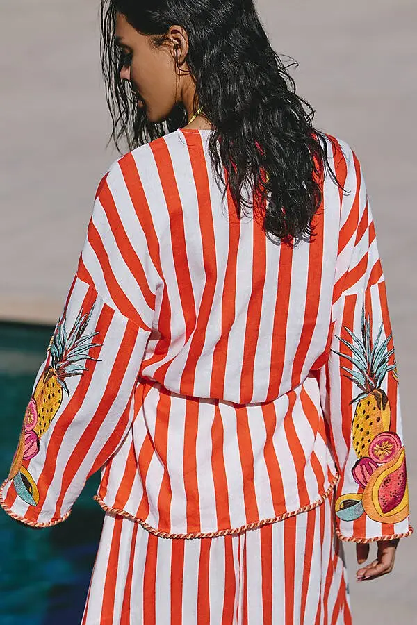 Farm Rio Tie-front Blouse