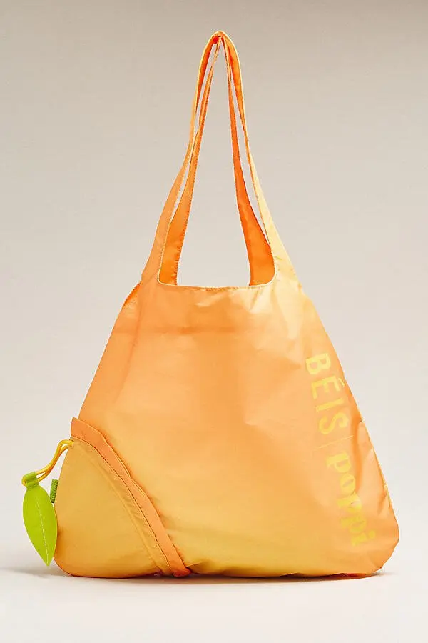 BEIS X Poppi Reusable Shoppg Tote - Mango