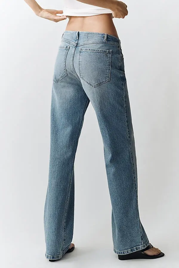 PILCRO Mid Rise Clean Waist Stovepipe Jeans