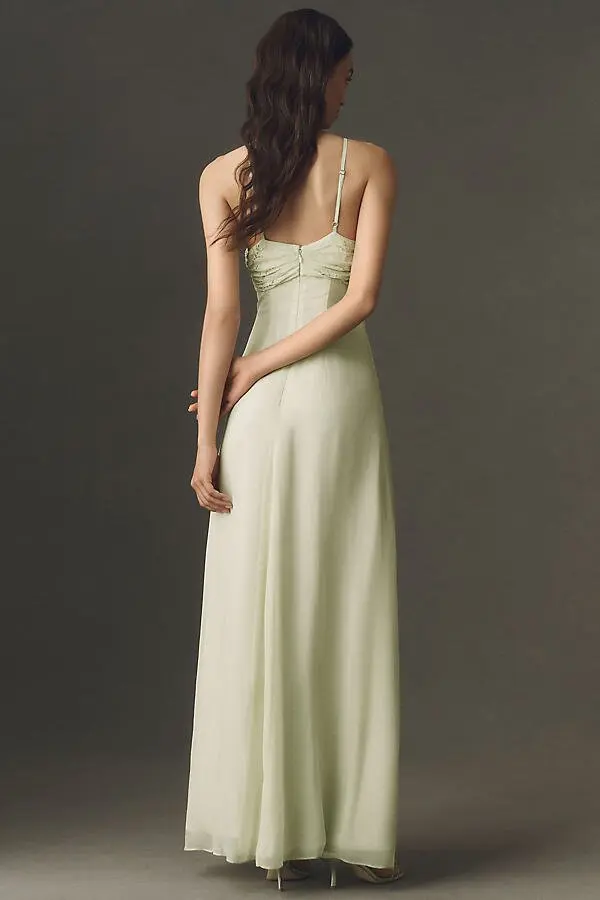 Bhldn Beaded Halter Maxi Dress
