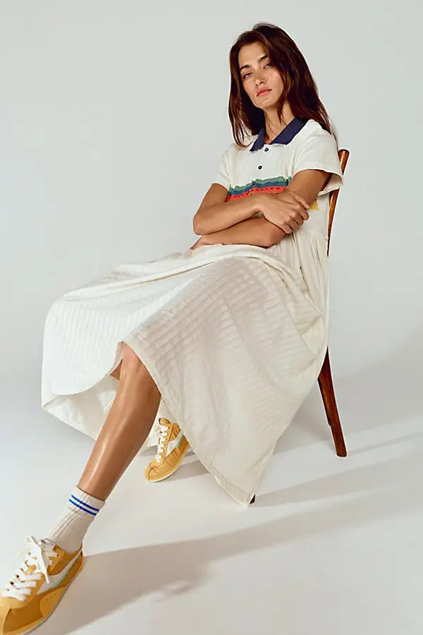 Free People Rainbow Rays Midi Dress