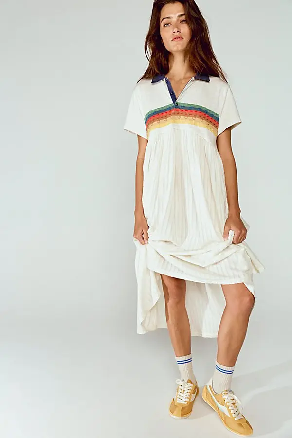 Free People Rainbow Rays Midi Dress