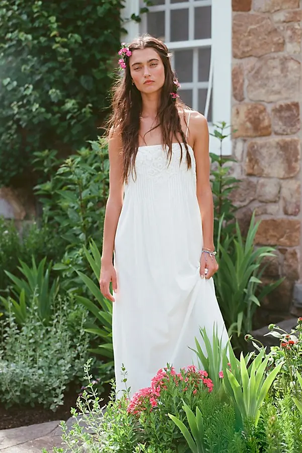 Free People Sky Dancing Midi Dress - Ivory