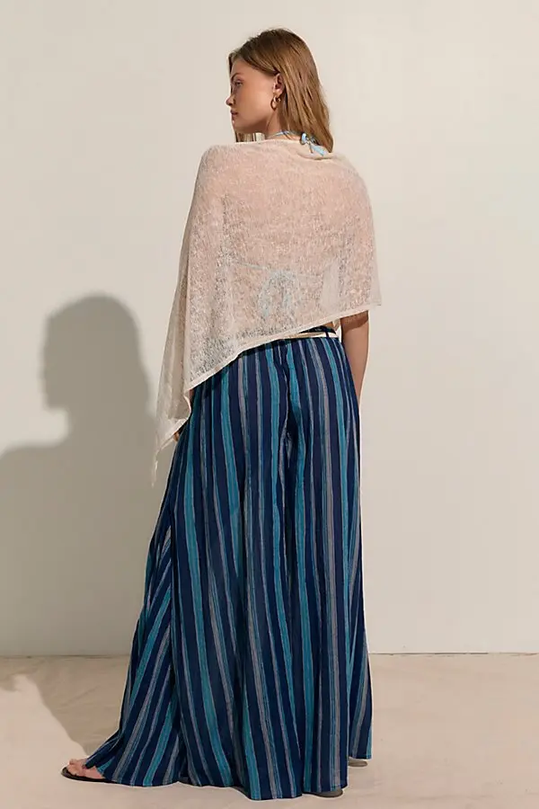 Free People Sea Bloom Pants - Navy Combo