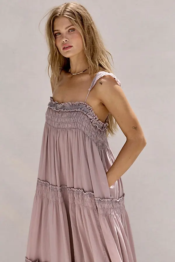 Free People Wishful Bloom Maxi Dress - Thistle