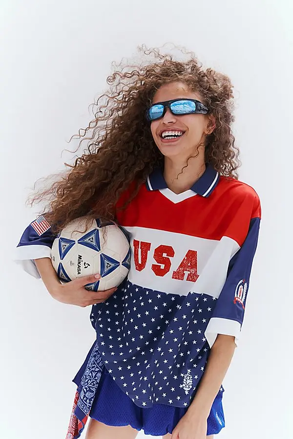 Free People Match Day Usa Jersey - Navy Combo