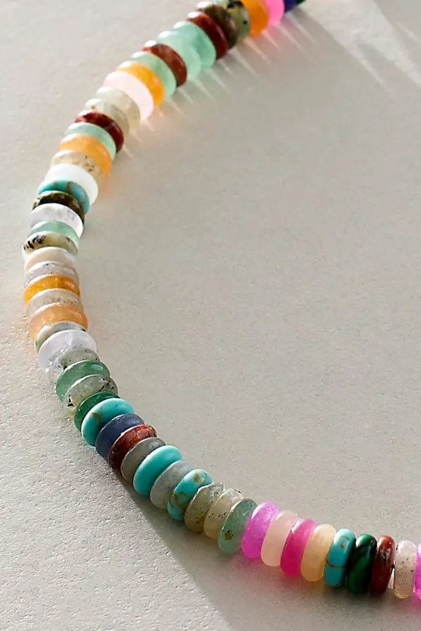 ALV Anguilla Beaded Anklet - Rainbow