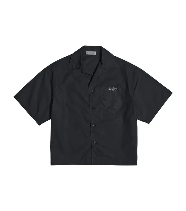 Balenciaga Cotton Logo Bowling Shirt