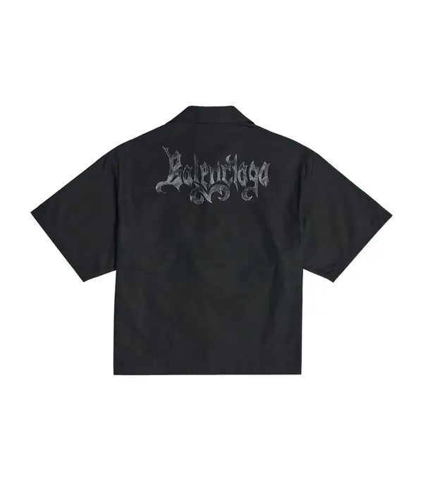 Balenciaga Cotton Logo Bowling Shirt