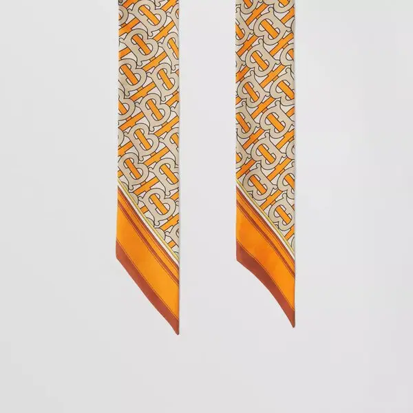 Burberry Monogram-print Silk Scarf