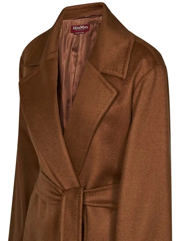 Max Mara Belted Long-sleeved Coat