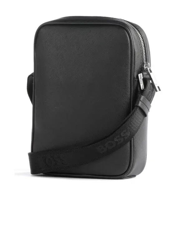Hugo Boss Logo-print Leather Messenger Bag