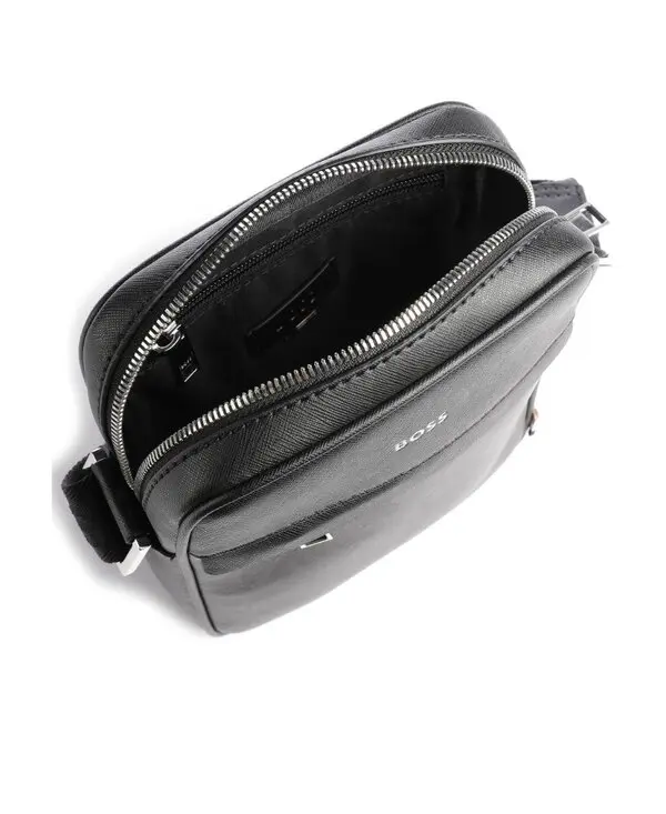 Hugo Boss Logo-print Leather Messenger Bag