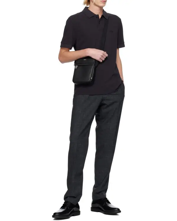 Hugo Boss Logo-print Leather Messenger Bag