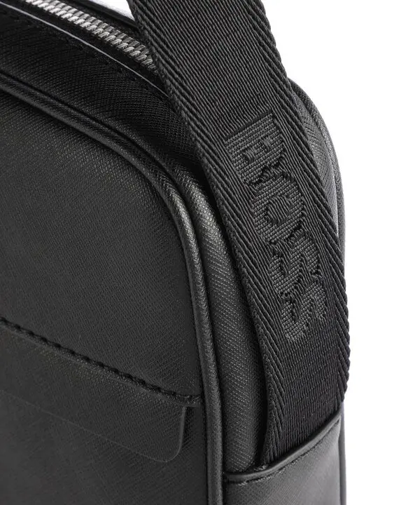 Hugo Boss Logo-print Leather Messenger Bag