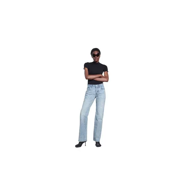 Balenciaga All-over Hole Detailed Low Waist Jeans