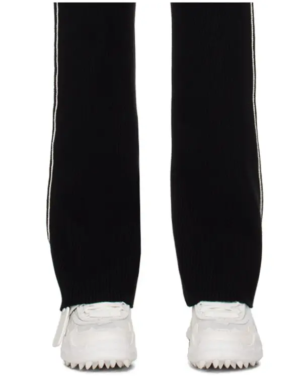 Off-White High Waist Pleated Knitted Joggers