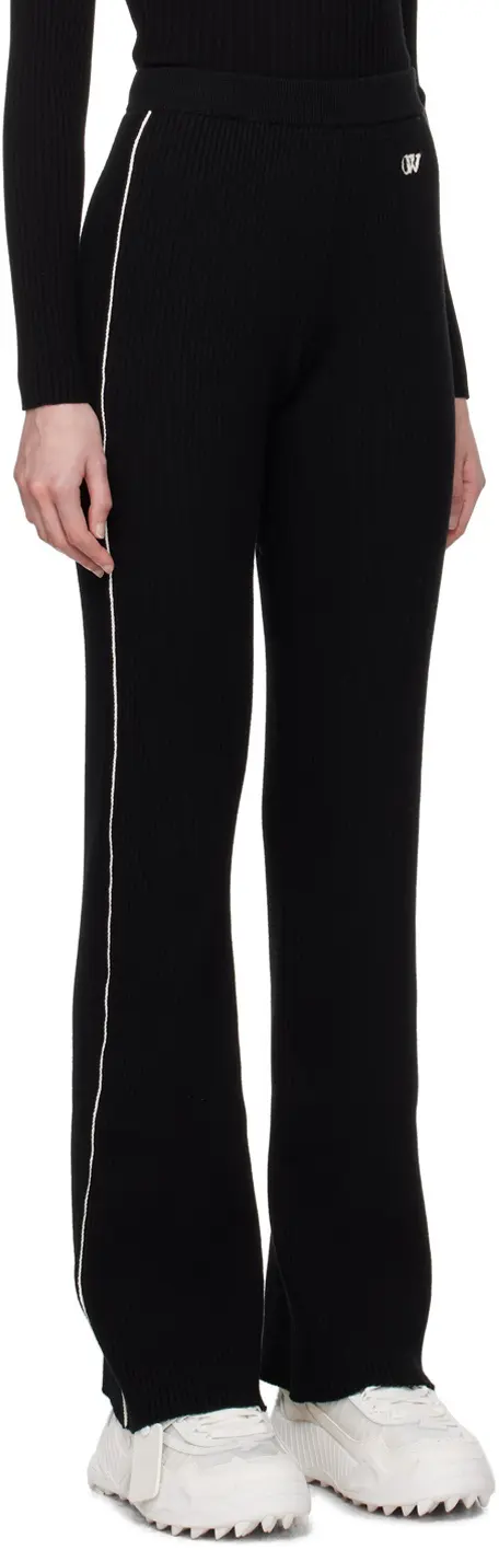 Off-White High Waist Pleated Knitted Joggers