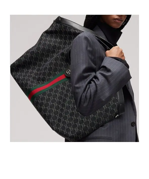 Gucci Giglio Large Tote Bag - Black