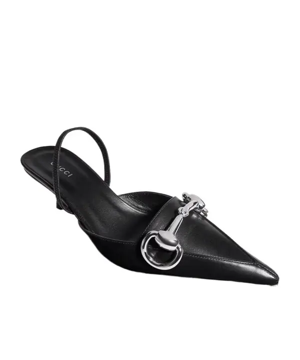 Gucci Boulevard Slingback Pumps - Black