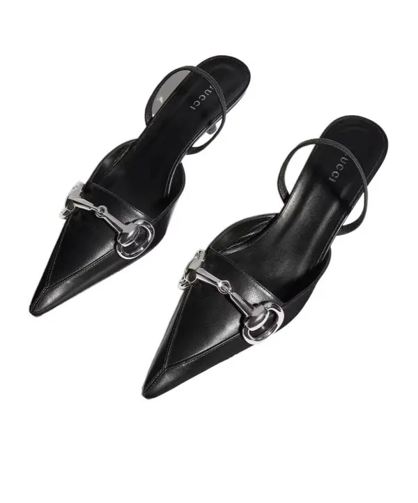 Gucci Boulevard Slingback Pumps - Black