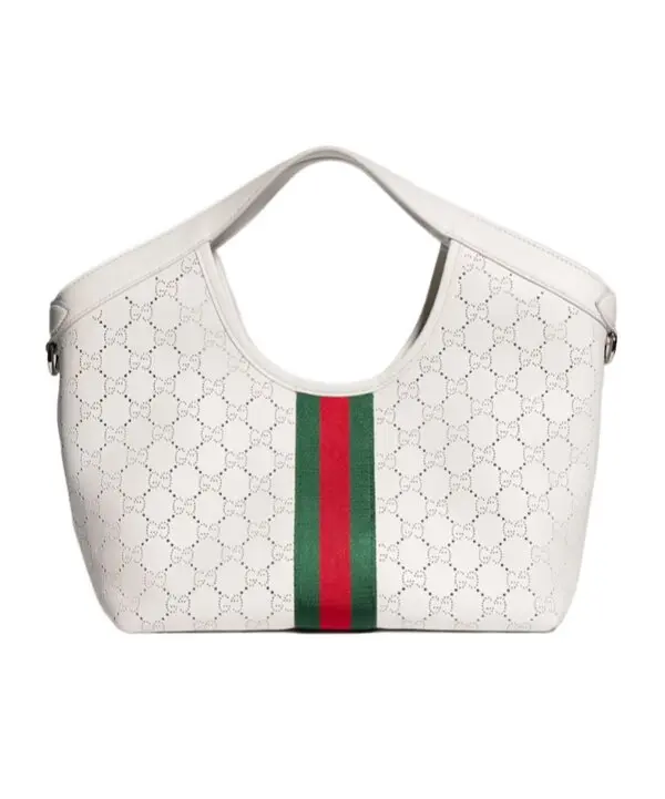 Gucci Giglio Small Tote Bag - White