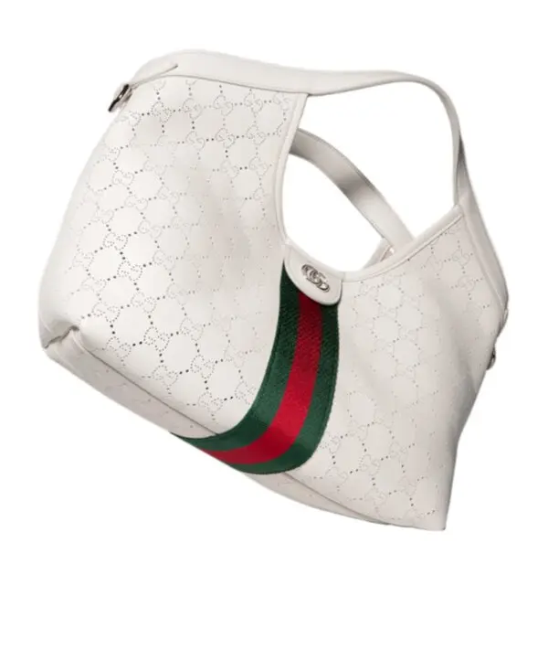 Gucci Giglio Small Tote Bag - White