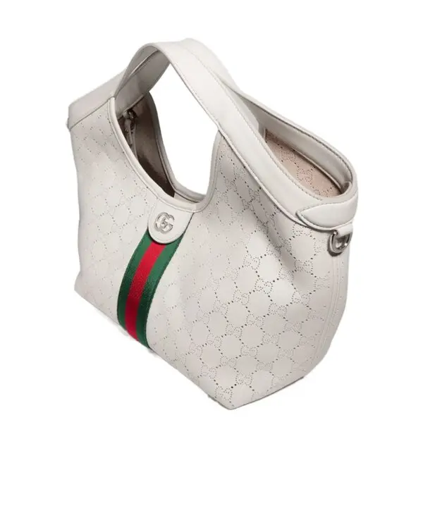 Gucci Giglio Small Tote Bag - White