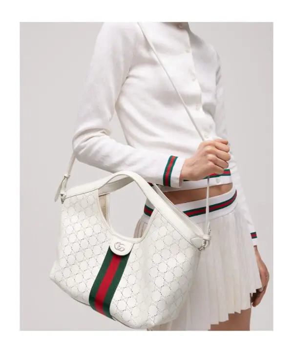 Gucci Giglio Small Tote Bag - White