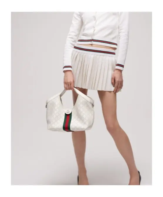 Gucci Giglio Small Tote Bag - White
