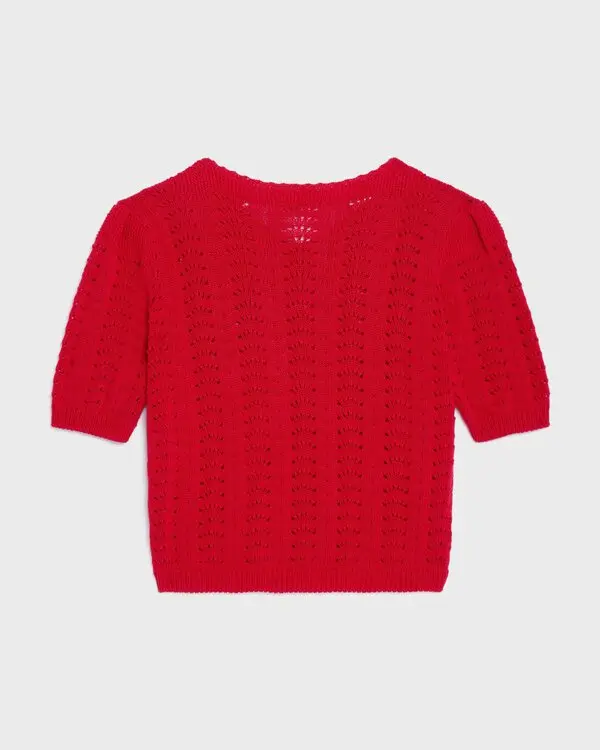 Celine Cotton Pointelle Knit Top