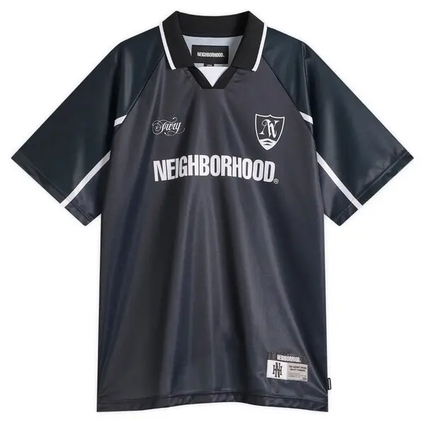 NEIGHBORHOOD Graphic Piqué Knit Sports Jersey - Charcoal