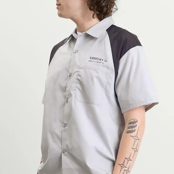 NEIGHBORHOOD Classic 2-tone Short Sleeve Work Shirt 2