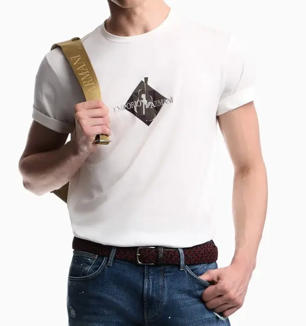 Emporio Armani Embroidered-logo T-shirt