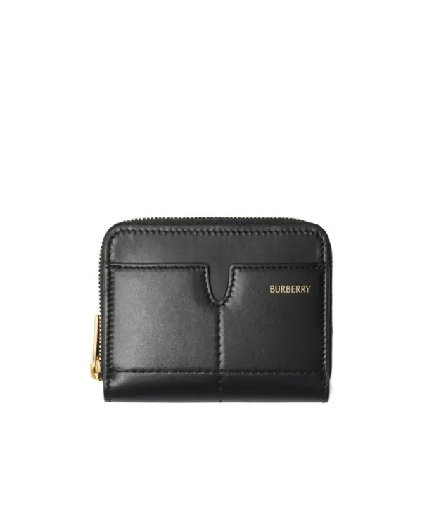Burberry Snip Logo-stamp Leather Wallet - Black