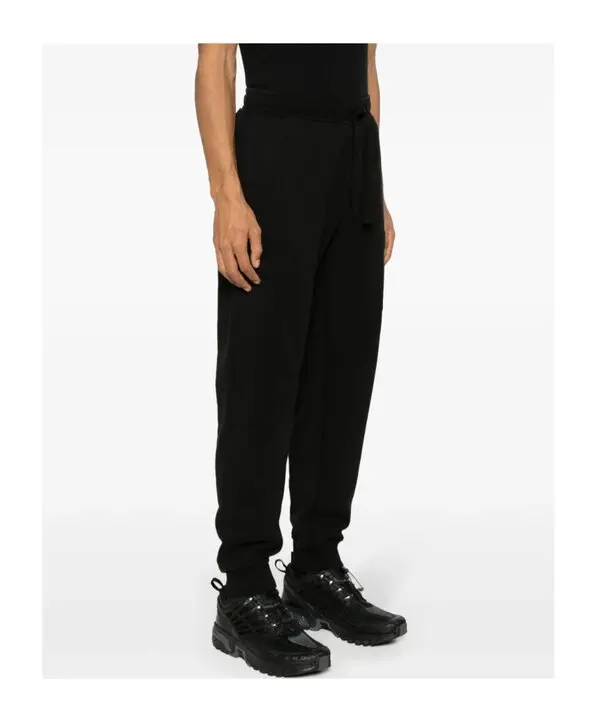 Stone Island Compass-applique Cotton Track Pants
