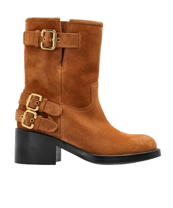 Chloé Dakota Buckled Ankle Boots