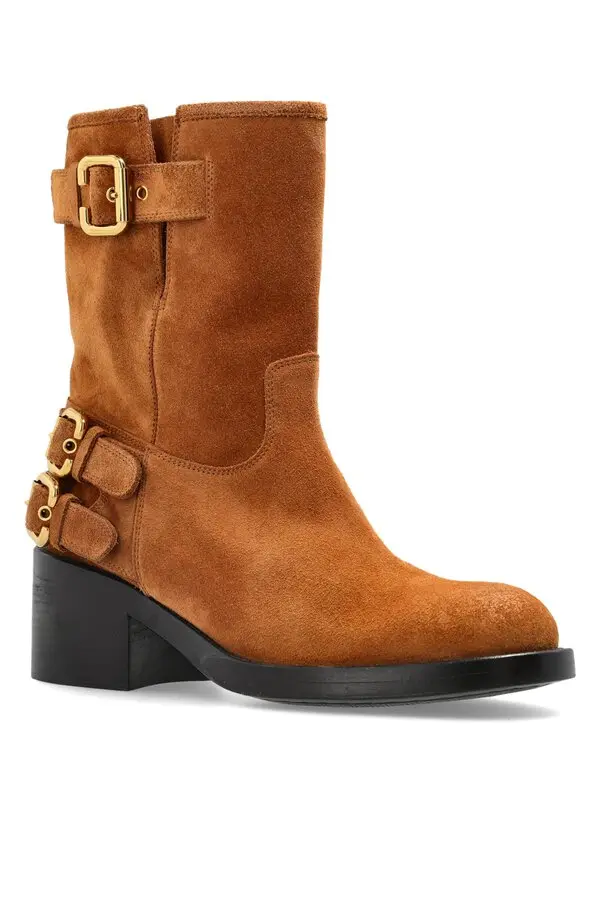Chloé Dakota Buckled Ankle Boots