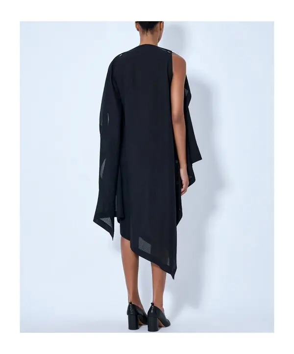 Issey Miyake Asymmetrical Draped Dress