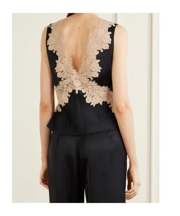 Rixo Lace-trimmed Sleeveless Vest