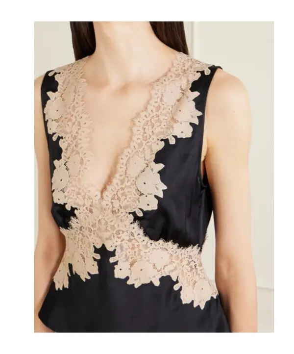 Rixo Lace-trimmed Sleeveless Vest