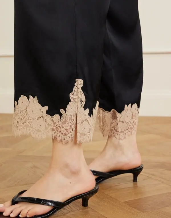 Rixo Lace-trimmed Casual Pants
