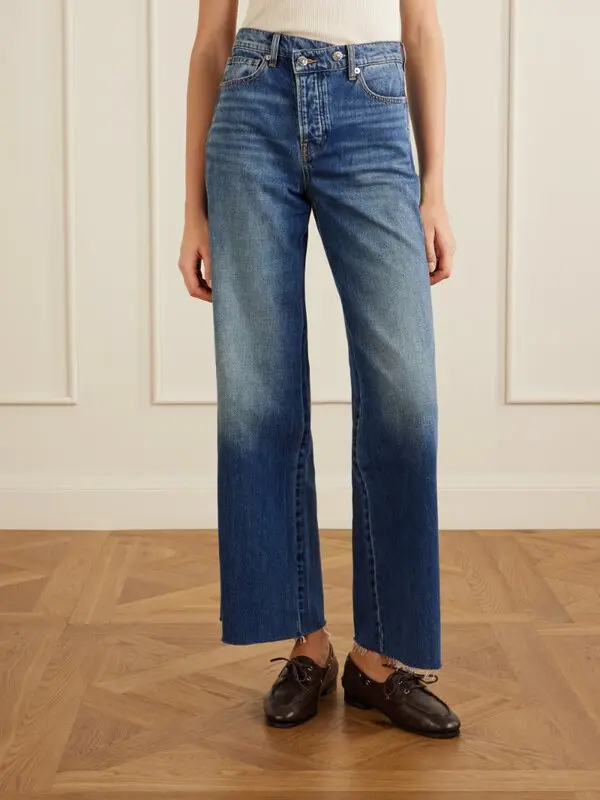 Veronica Beard Taylor High-rise Wide-leg Jeans