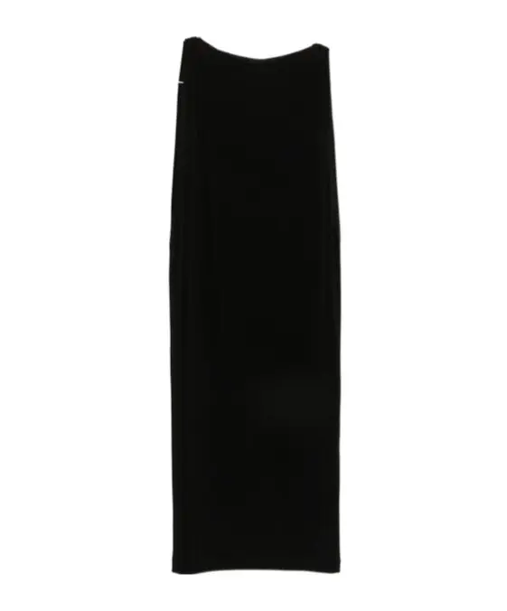 Issey Miyake Sleeveless Boat-neck Midi Dress - Black