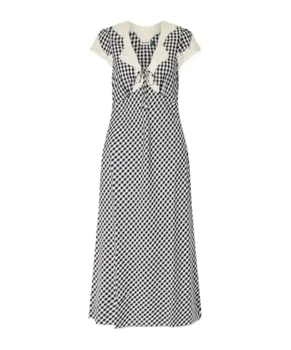 Rixo Plaid Midi Dress