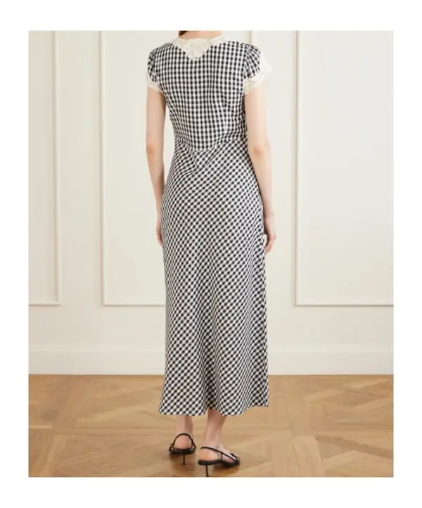 Rixo Plaid Midi Dress