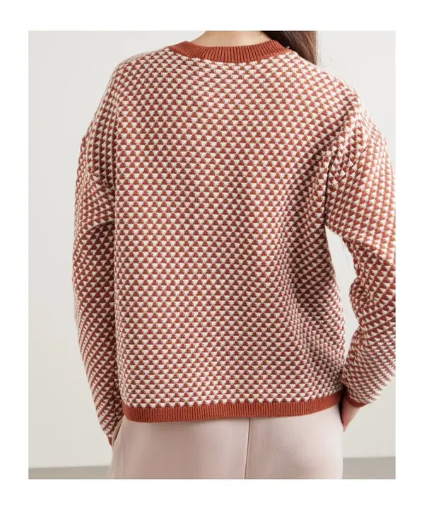 Varley Elmwick Jacquard-knit Cotton Cardigan - Maple Color