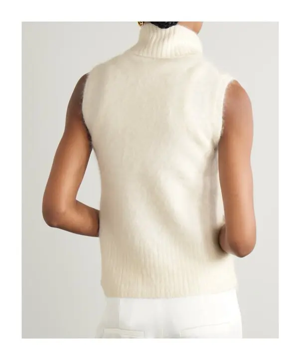 Veronica Beard Mazzy Roll-neck Sleeveless Vest